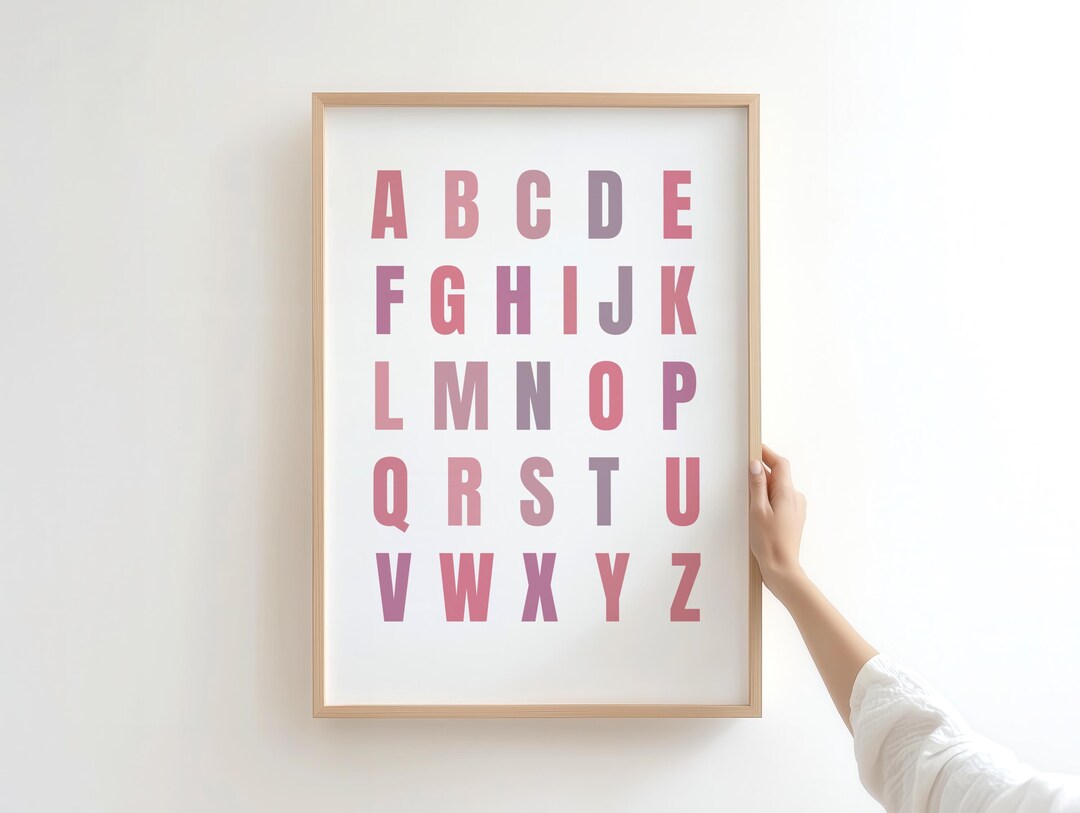Nursery ABC Print, Playroom Wall Art, Kids Educational Classroom Decor ...