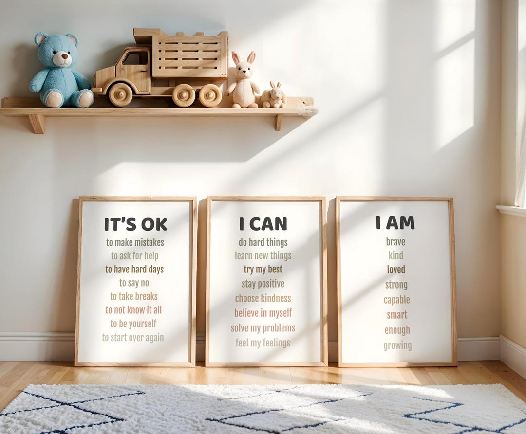 Positive Affirmation Poster, Therapy Office Decor, Mental Health ...