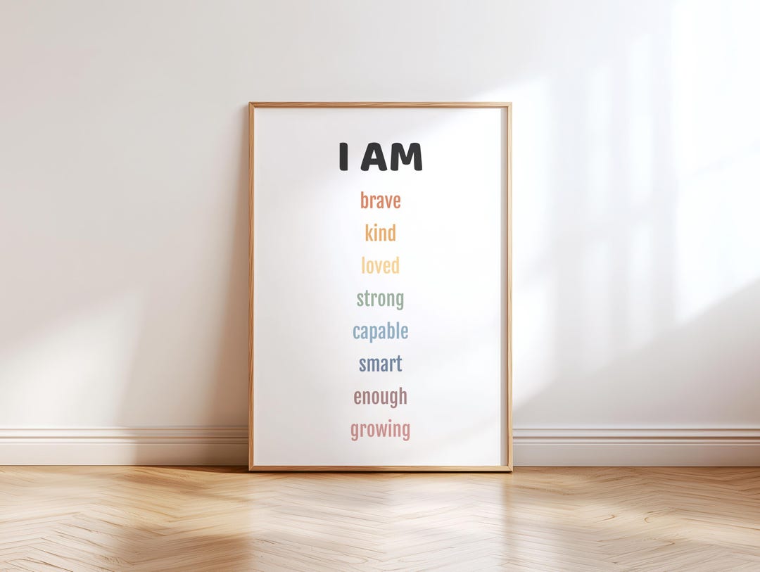Daily Affirmations Printable Poster, Positive Affirmations, Mental ...