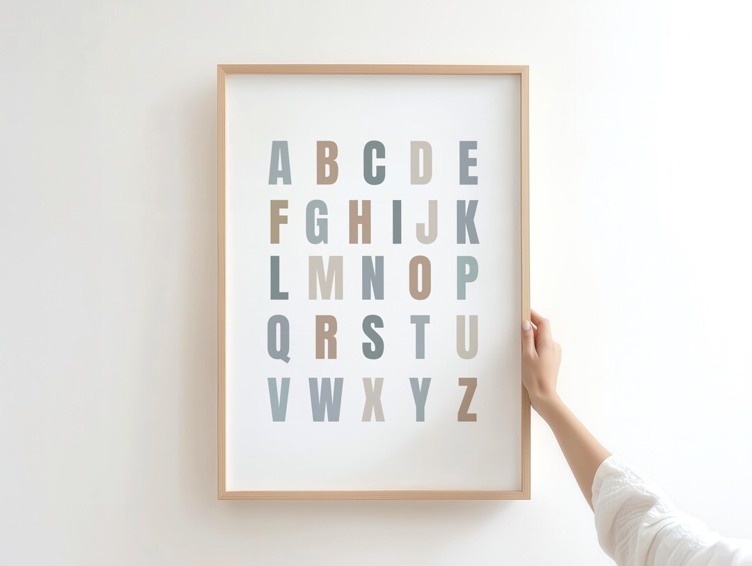 Earth Tones Alphabet Poster Bundle, Neutral Educational Poster ...