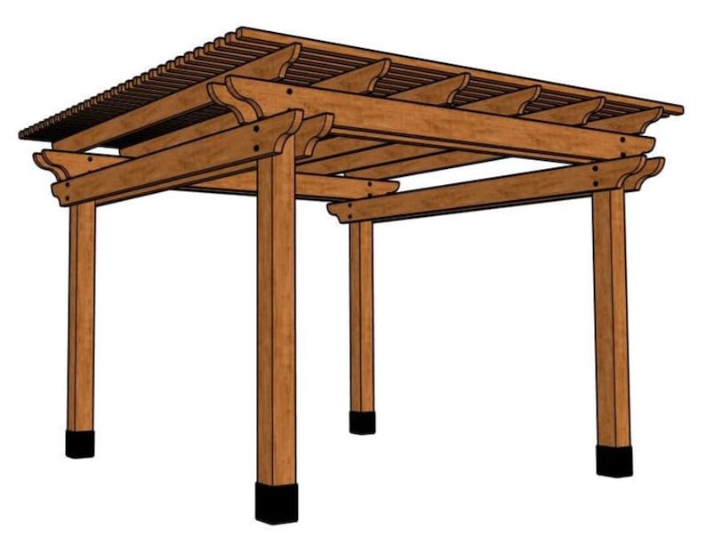 Pergola Rafter Tail Templates PDF - Printable Full-scale Patterns for 4 ...