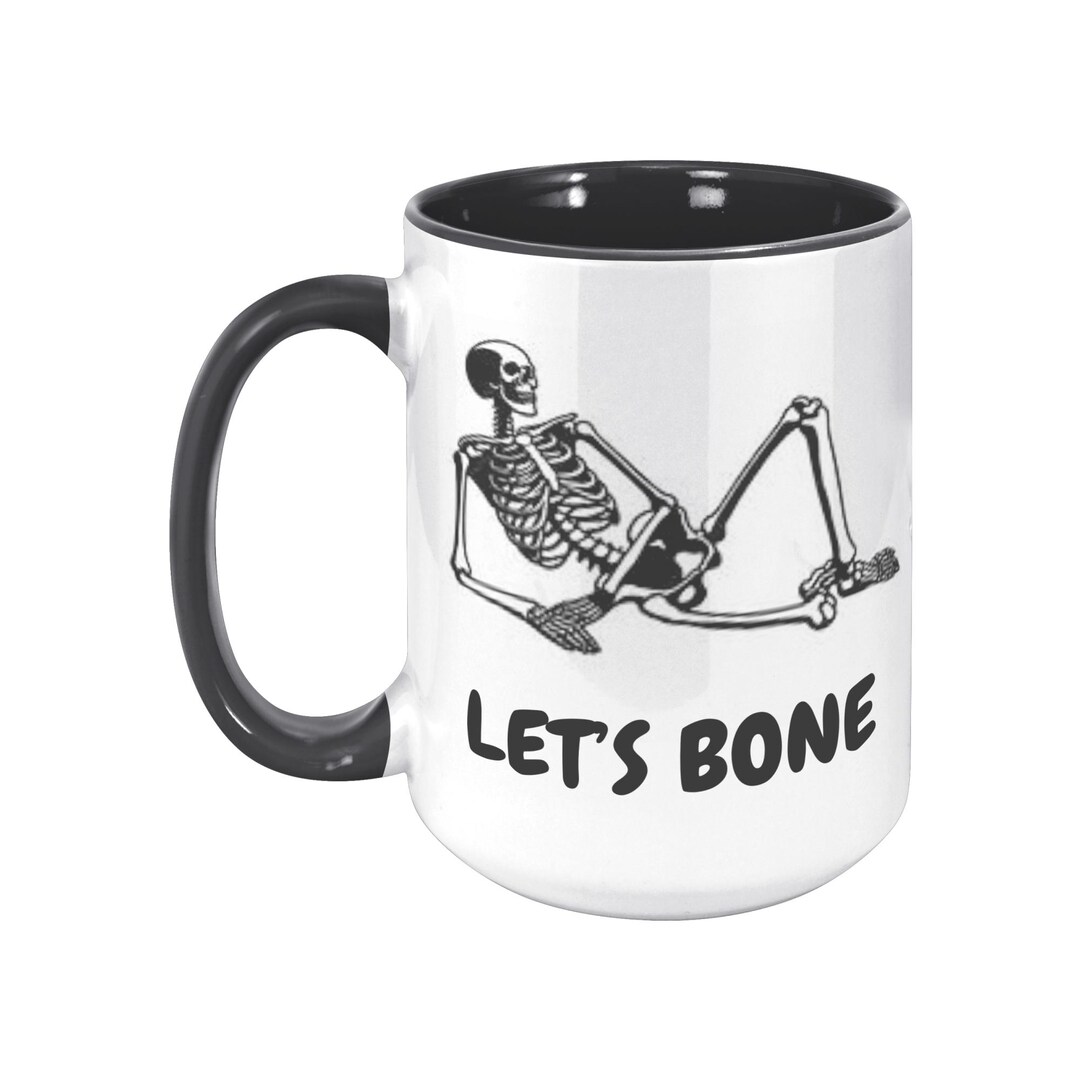 Let's Bone - 15oz Flirty Skeleton Halloween Accent Mug - Etsy