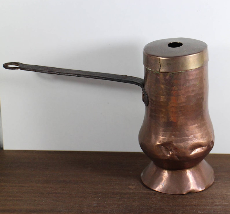 Antique Copper Chocolate Pot Chocolate Maker Rustic Cookware Farmhouse ...