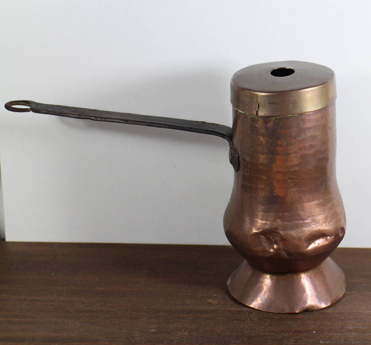 Antique Copper Chocolate Pot - Chocolate Maker - Rustic Cookware ...