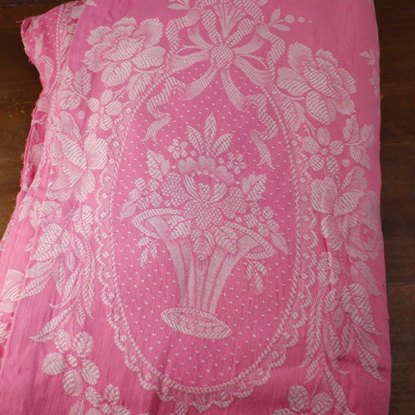 Pink Damask Fabric - Etsy