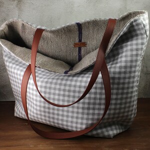 Grainsack Tote Bag Farmhouse Shopping Bag Reversible Tote Bag Natural ...