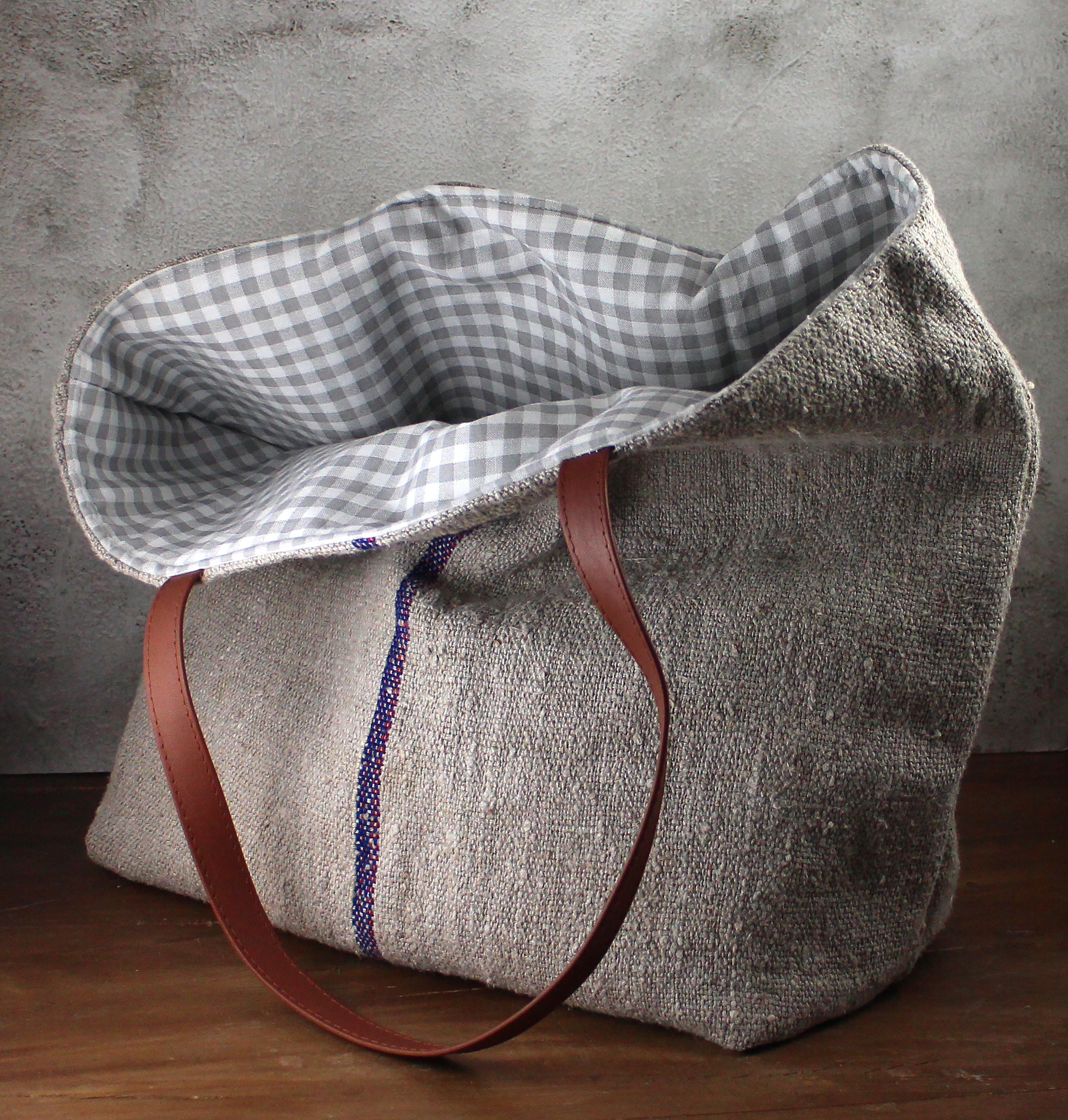 Grainsack Tote Bag Farmhouse Shopping Bag Reversible Tote - Etsy