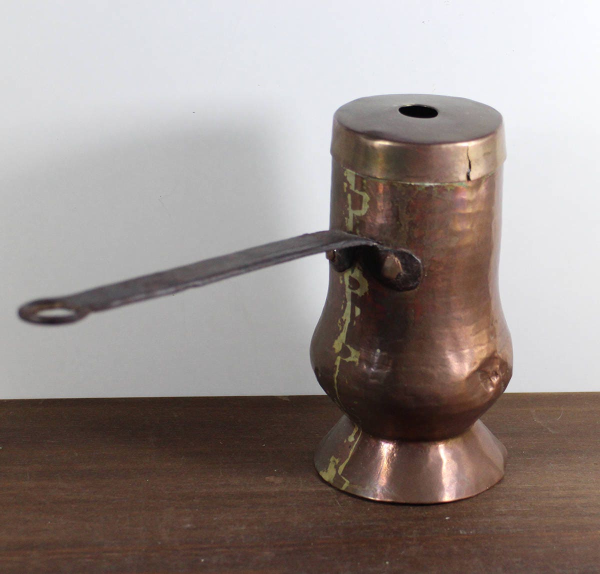 Antique Copper Chocolate Pot - Chocolate Maker - Rustic Cookware ...