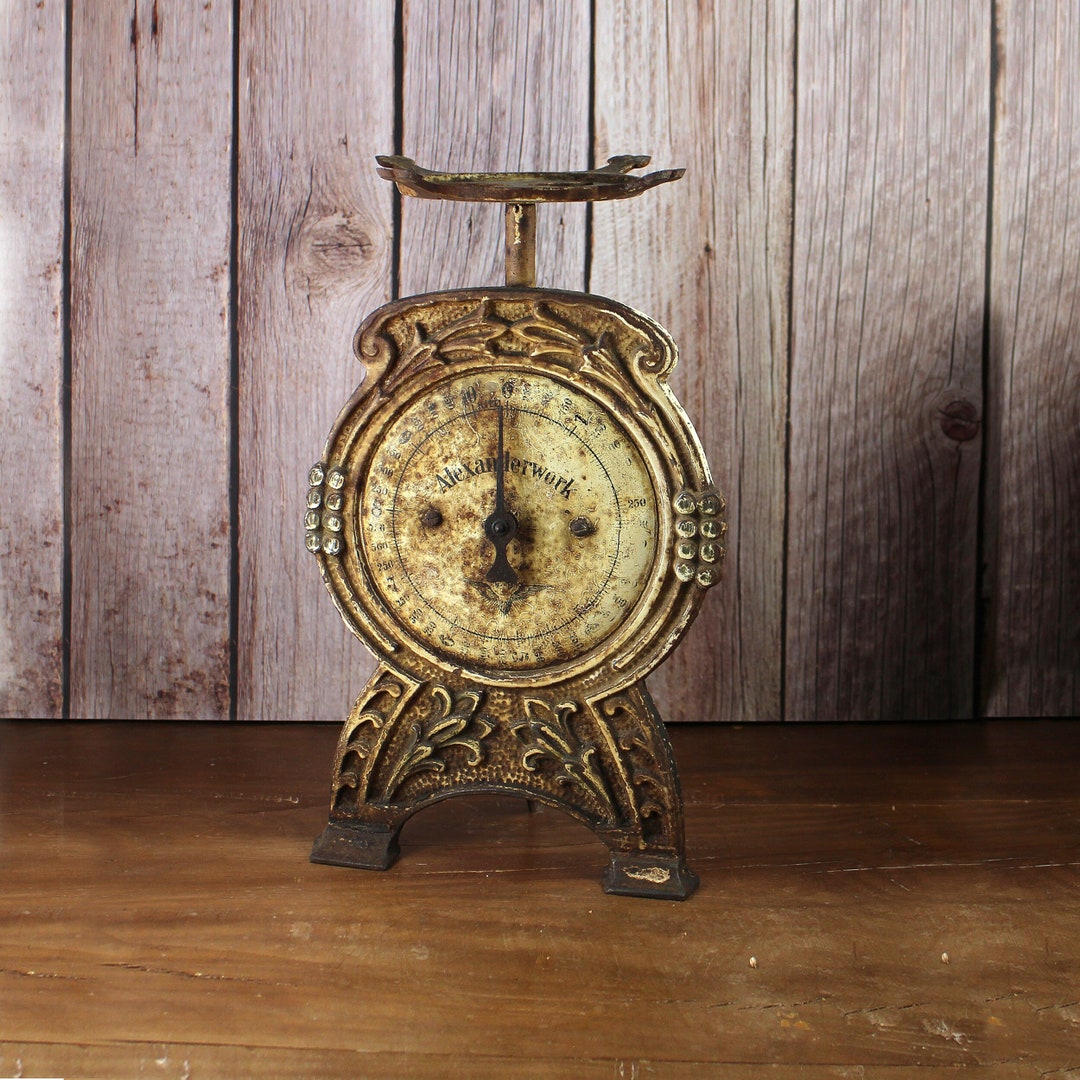 Antique Iron Scale Alexanderwork, German Kitchen Weigh Scale - Rusty ...