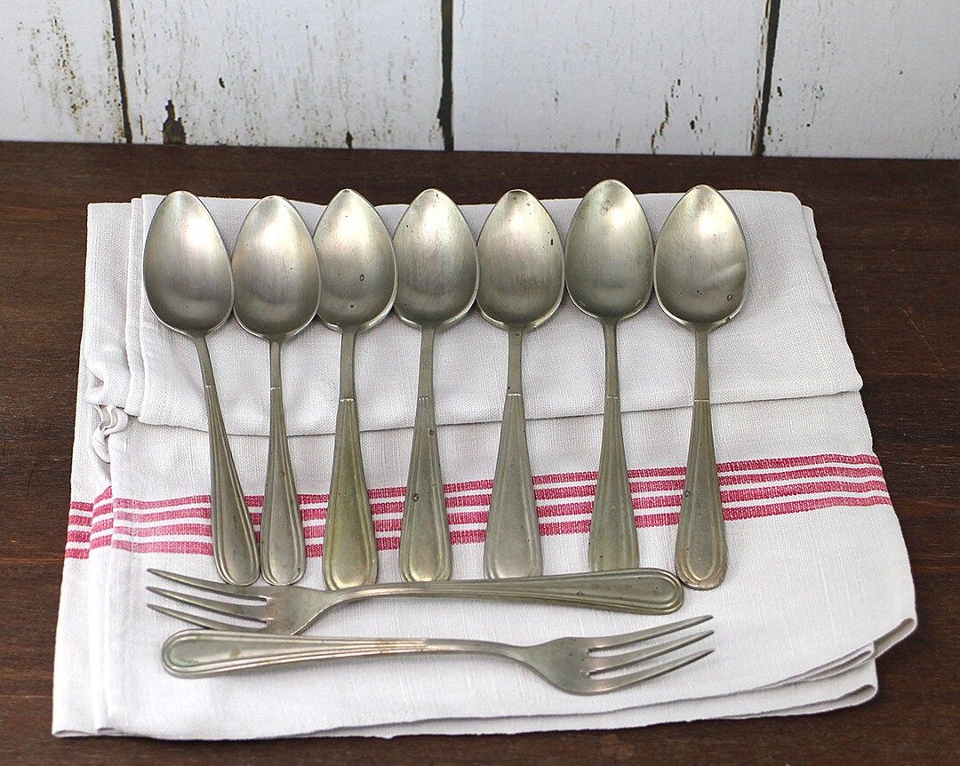 Antique German Silver Spoons & Forks: French Farmhouse Decor - Etsy