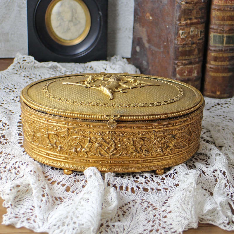 Antique Jewelry Box - Etsy