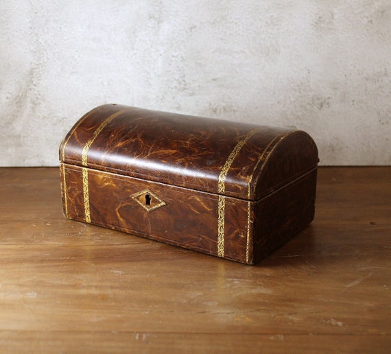 Vintage Jewelry Box Antique Chest Shape Box Treasure Chest - Etsy