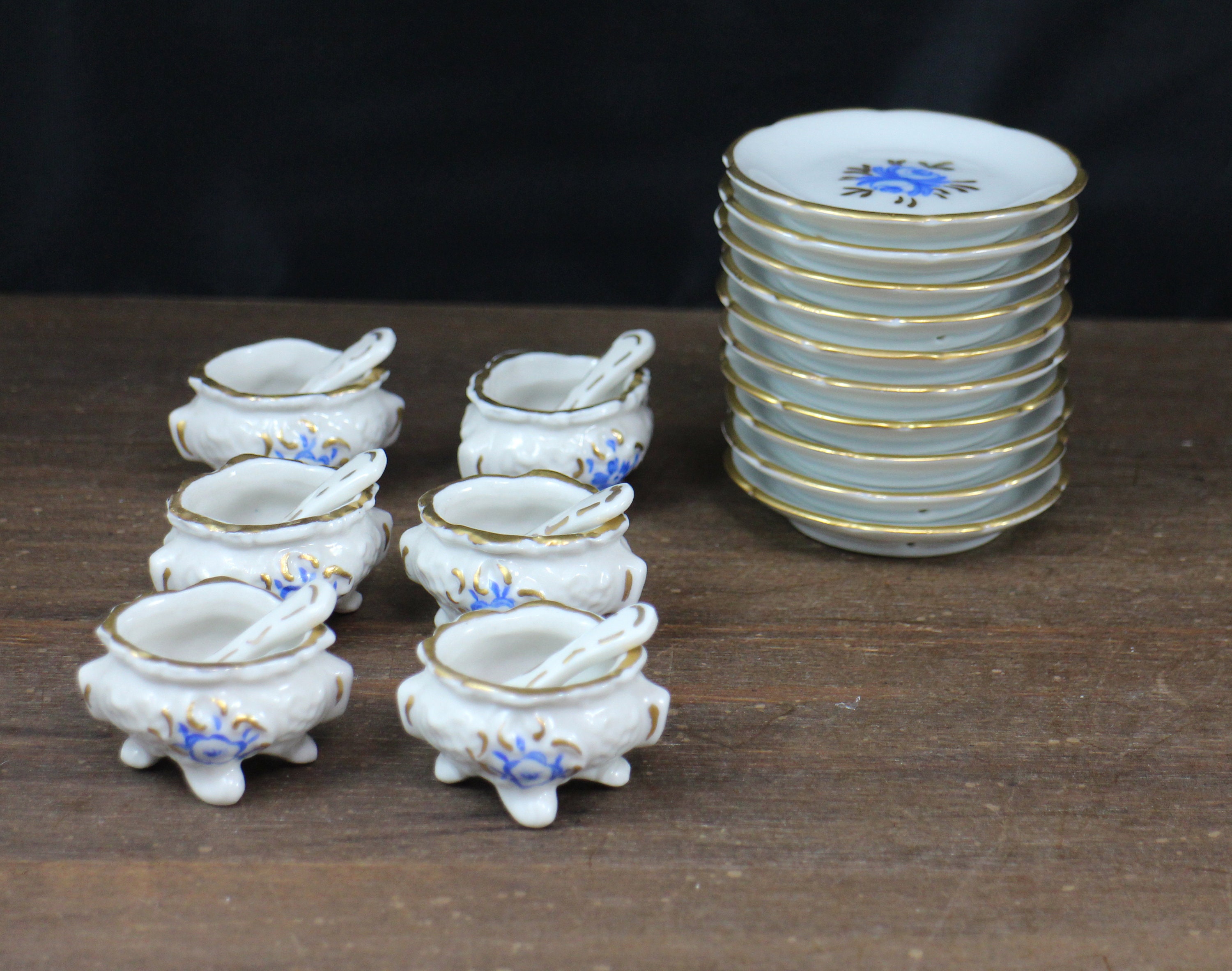Kitchen & Dining Souvenir Porcelain Porcelain Salt Cellar Miniature ...
