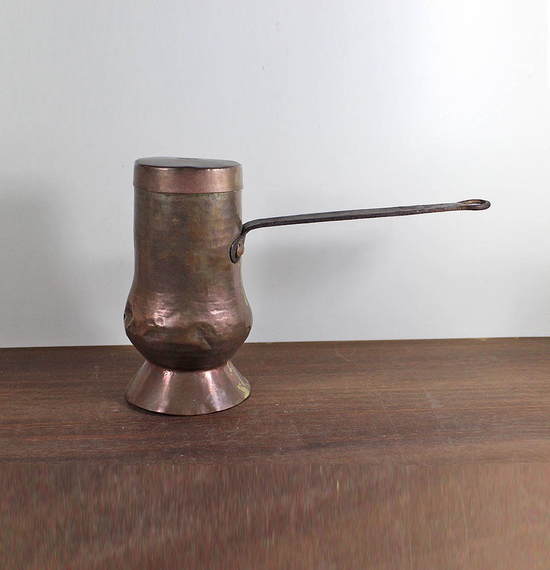 Antique Copper Chocolate Pot - Chocolate Maker - Rustic Cookware ...