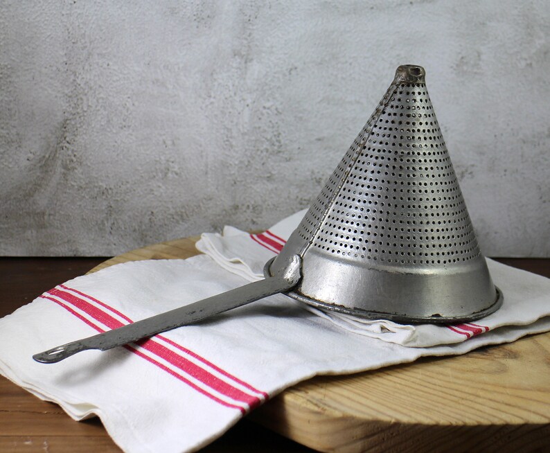 Vintage Cone Sieve Strainer Aluminum Sieve Colander - Etsy