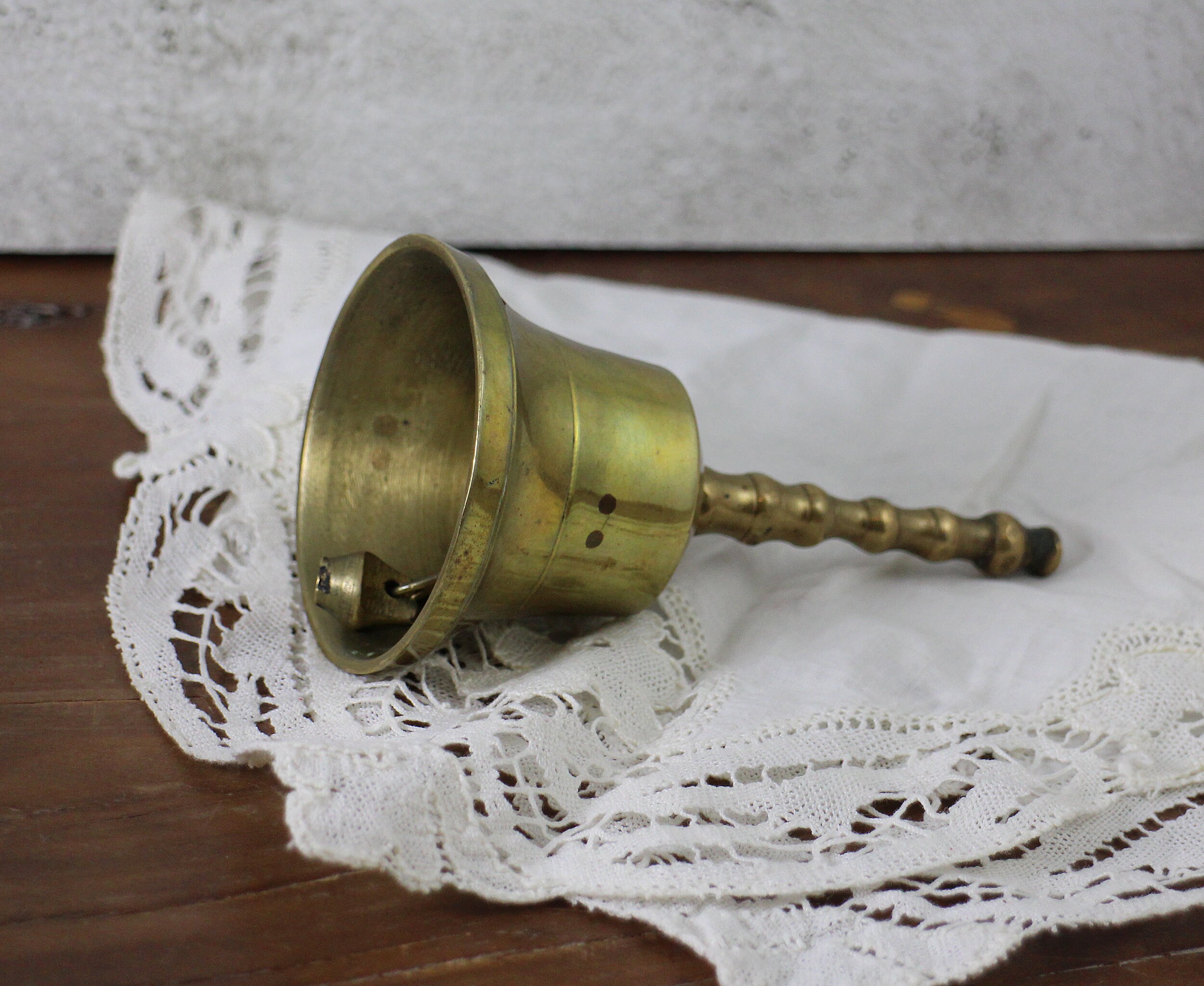 Vintage Bronze Bell Hotel Desk Bell Hand Bell Reception - Etsy