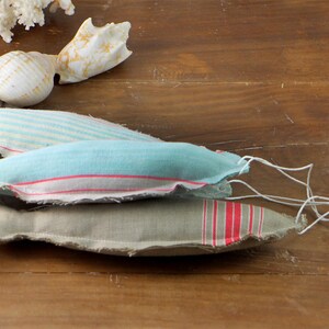 Antique Grain Sack Fishes Set of 3 Vintage Fabric Fishes Stuffed Fish ...