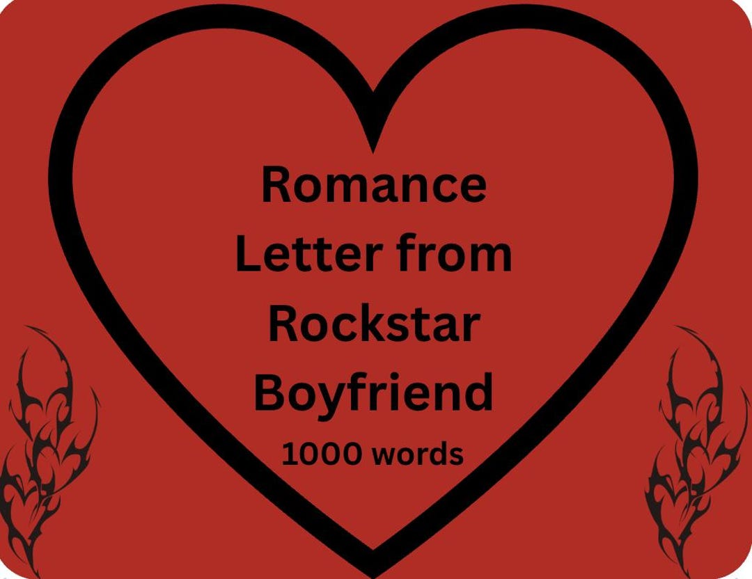 1000 Words-romance Letter From Rockstar Boyfriend. - Etsy