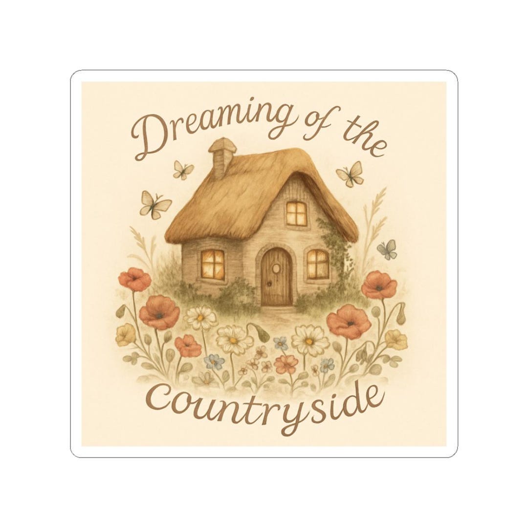 Cottagecore Sticker: English Cottage Garden Sticker for Laptops or ...