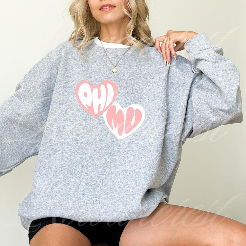 Sorority Hearts Valentines Greek Custom Color High Quality SVG Files ...