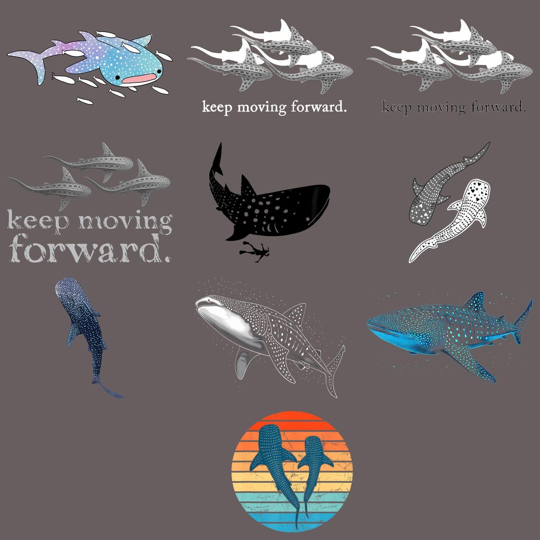 Shark Keep Moving PNG, Motivational Clipart, Funny Shark Design ...