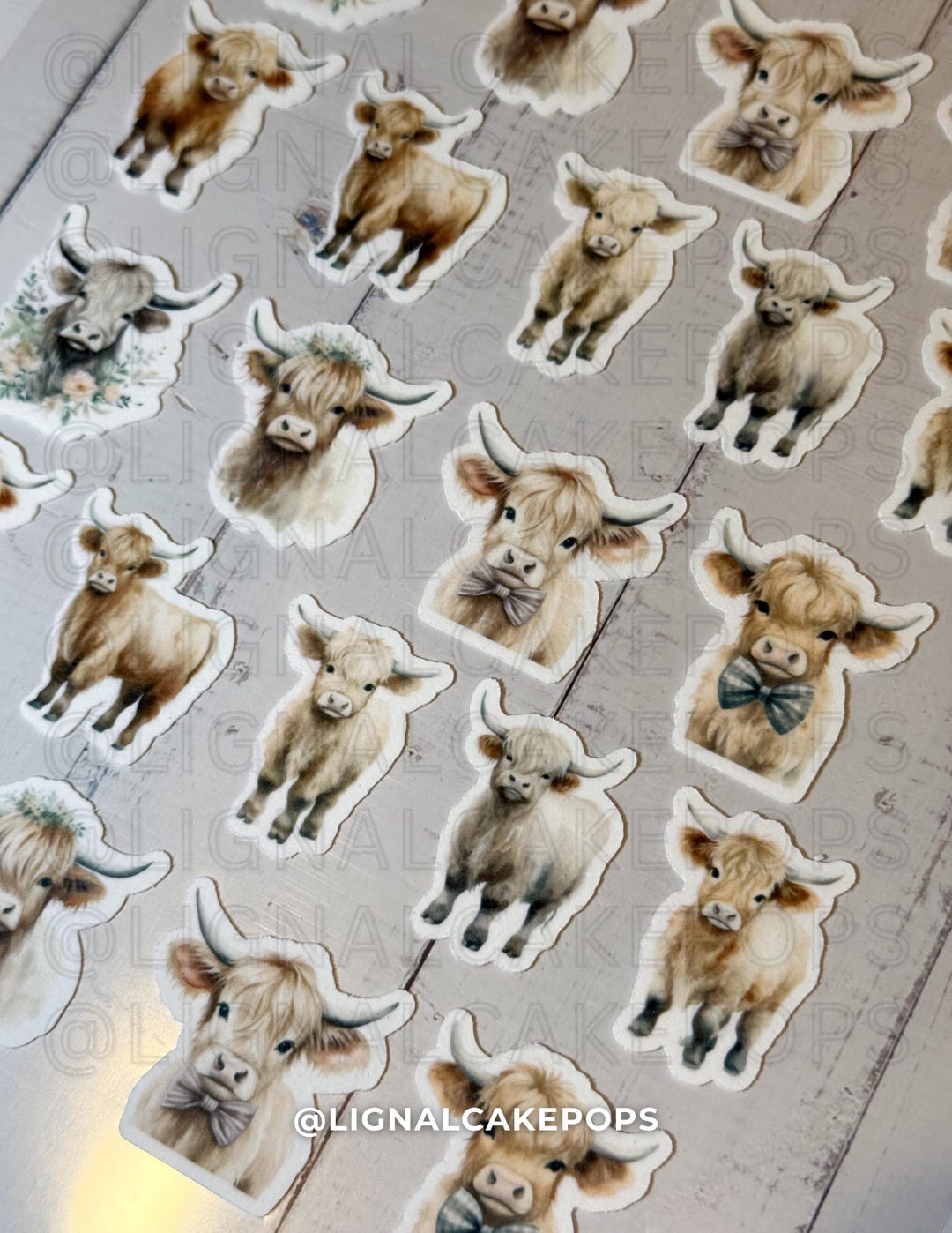 22x1.5” Edible Highland Cows (frosting Paper) - Etsy