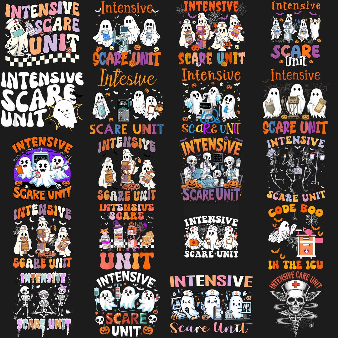 Intensive Scare Unit PNG, Funny Halloween Nurse Ghost Clipart, Spooky ...