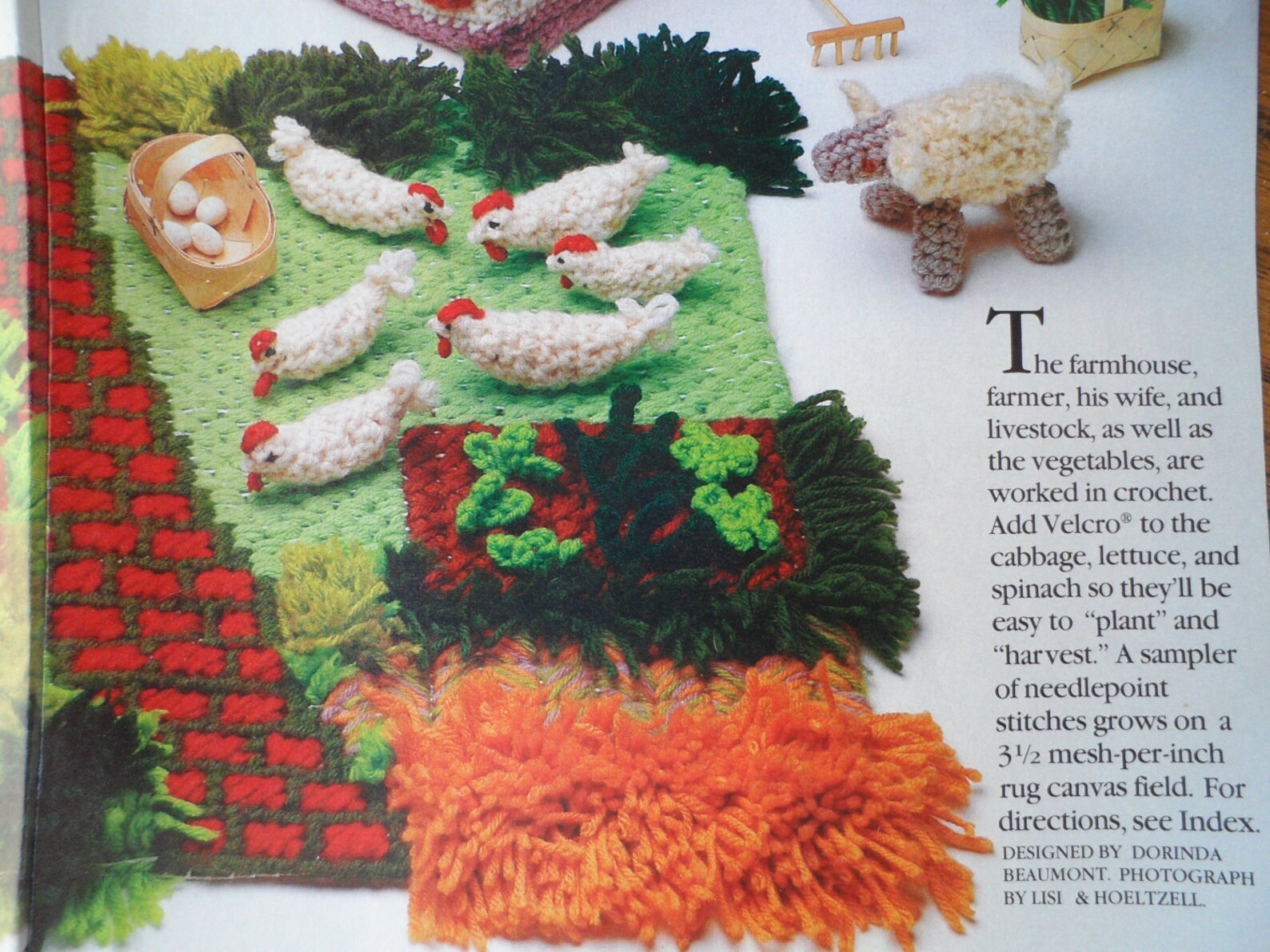 Crochet Patternfarm Setincludes Farmer/wife/animals/house and Yard on a ...