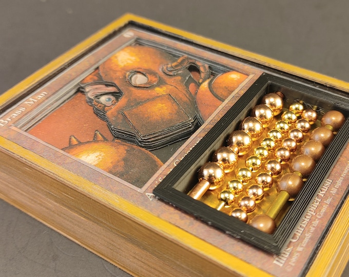 Brass Man MTG Magic the Gathering 3D Art Abacus Paper Tole - Etsy España
