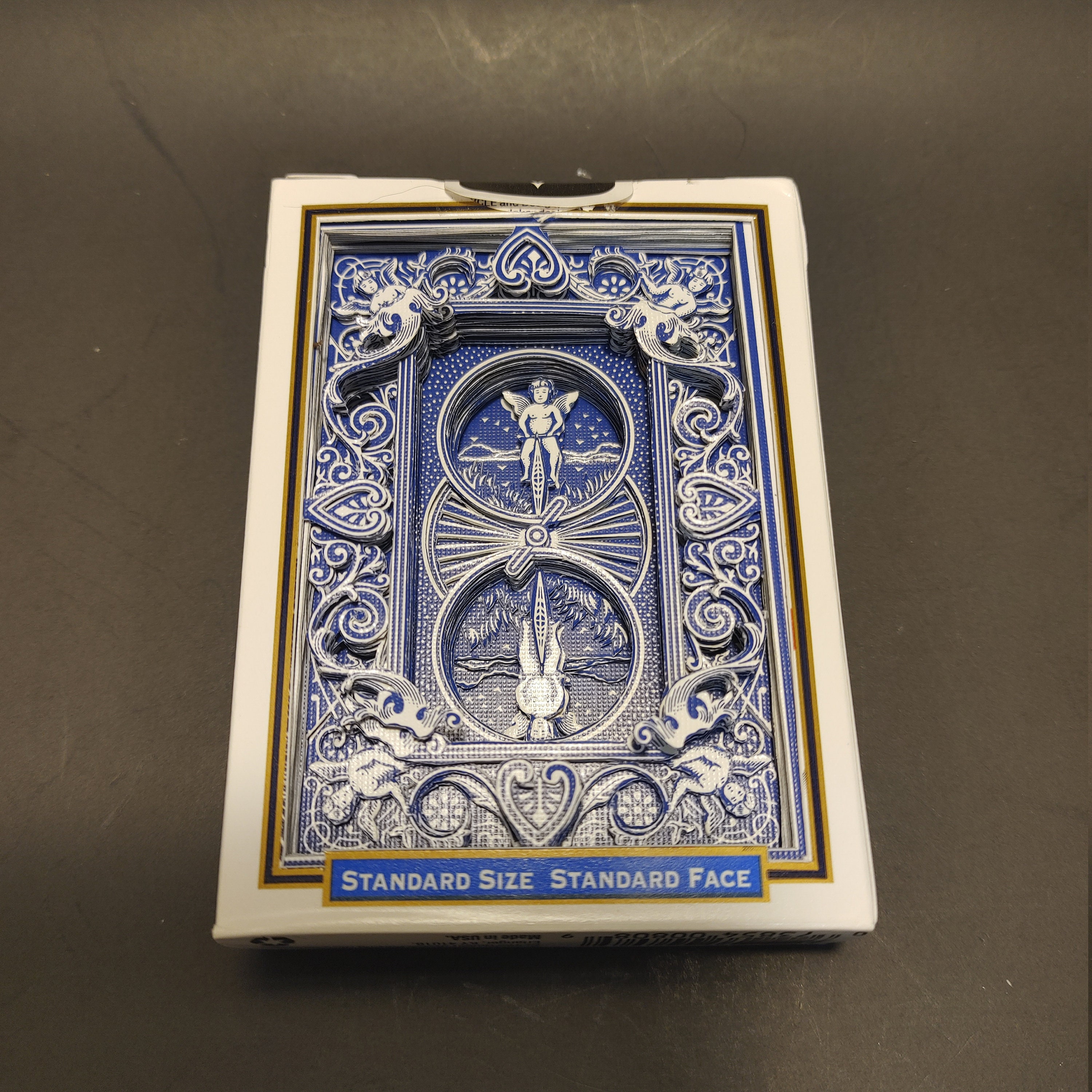 Blue Bicycle Standard Playing Cards With Blue Back 3D Art Hand Cut by ...