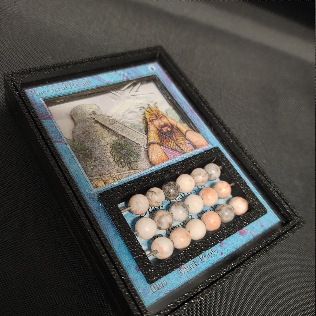 Ancestral Recall 3D Art Life Counter Abacus Using Magic the Gathering ...