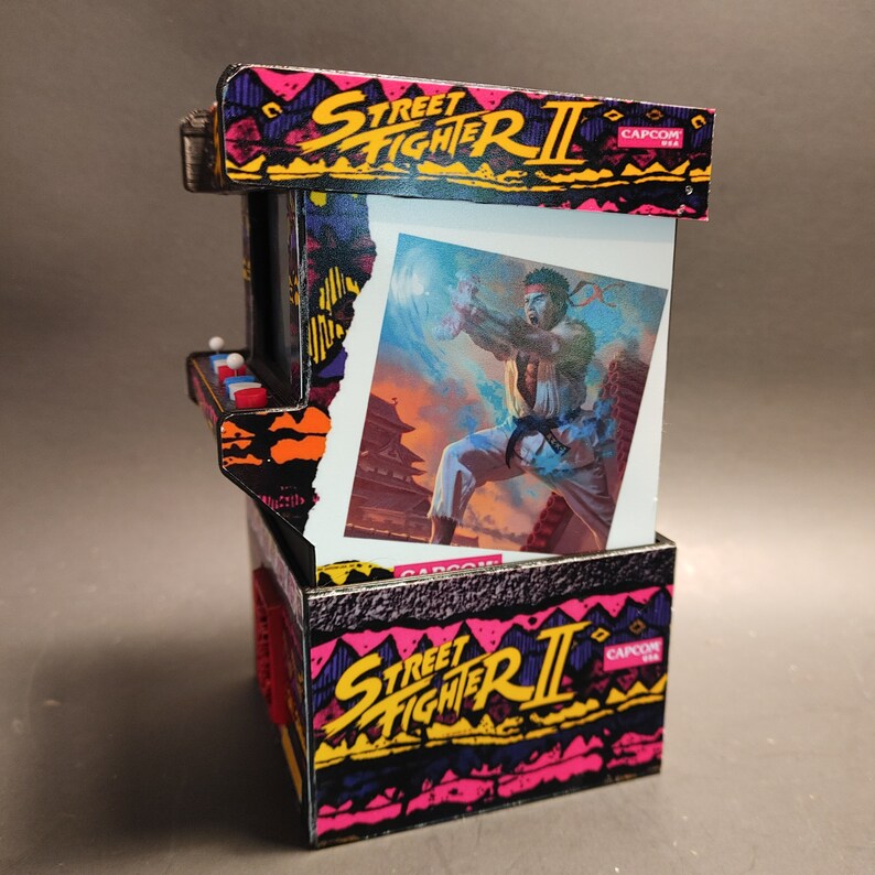 Street Fighter Ryu Arcade Cabinet Magic the Gathering Deck Box With ...