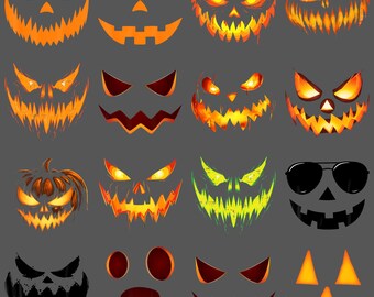 Jack O’ Lantern PNG, Scary Carved Pumpkin Face Halloween Costume ...