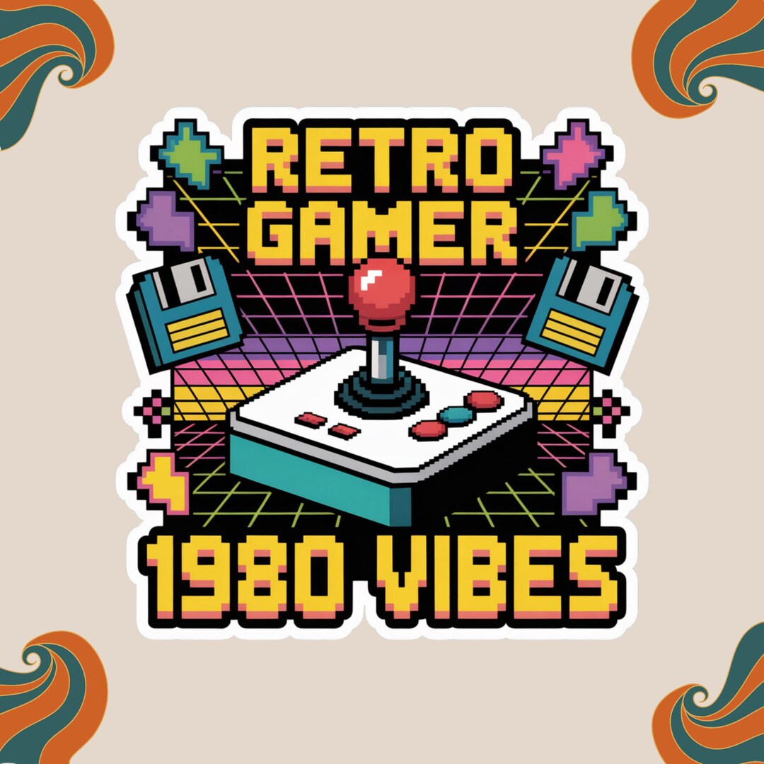Retro Arcade Pixel Art PNG: 1980s Gamer Design (digital Download - Etsy