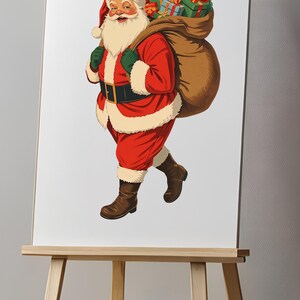 Retro Santa PNG - Christmas PNG Print - Holiday Sublimation Design ...