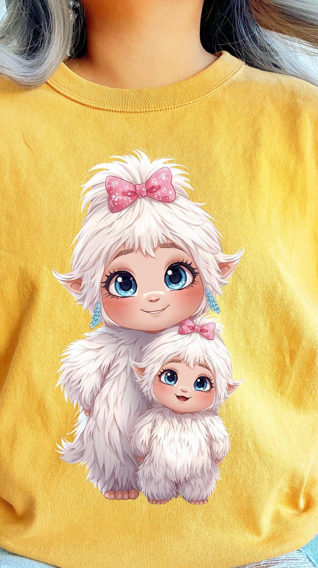 Yeti Mom and Daughter - Digital Download PNG - Christmas PNG - Yeti PNG ...