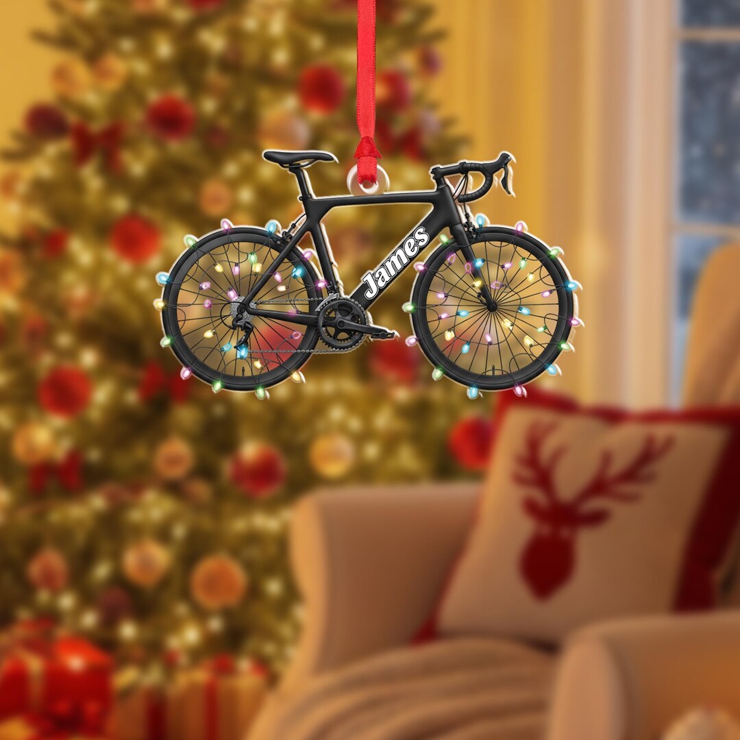 Personalized Cyclist Ornament: Road Bike Christmas Tree Decoration - Etsy