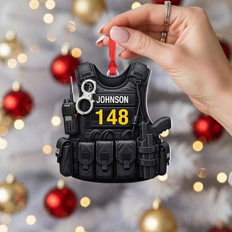 Badge Number Ornaments - Etsy