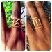 Zodiac Symbol Adjustable Brass Rings | Etsy