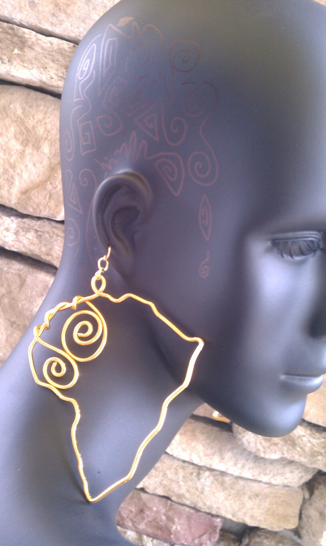 Large Size Africa Earrings | Etsy