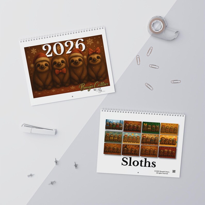 Sloth Calendar 2026: Certified Experts in Doing Nothing Wall Art - Etsy UK
