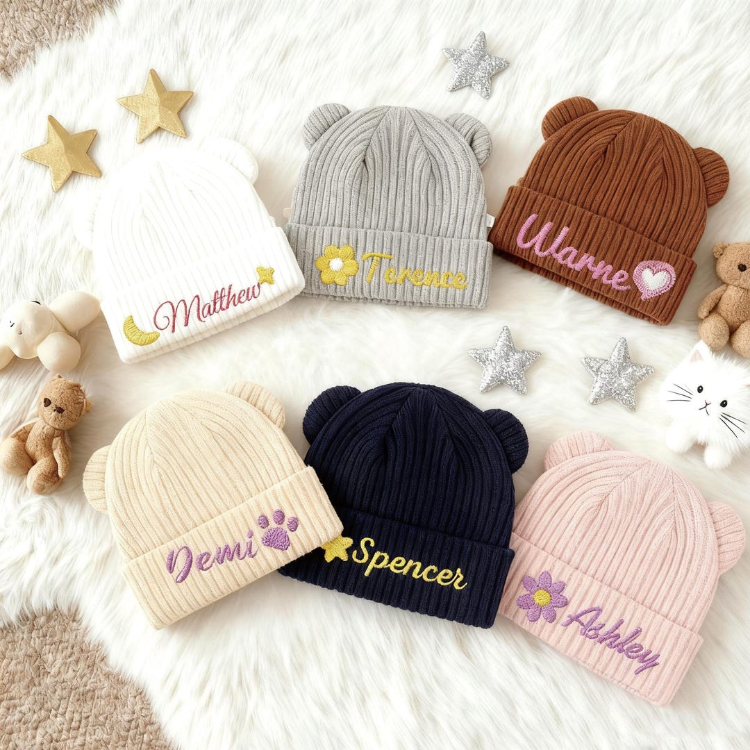 Personalized Baby Hats:embroidery Newborn Name Hat, Bonnet Naissance - Etsy