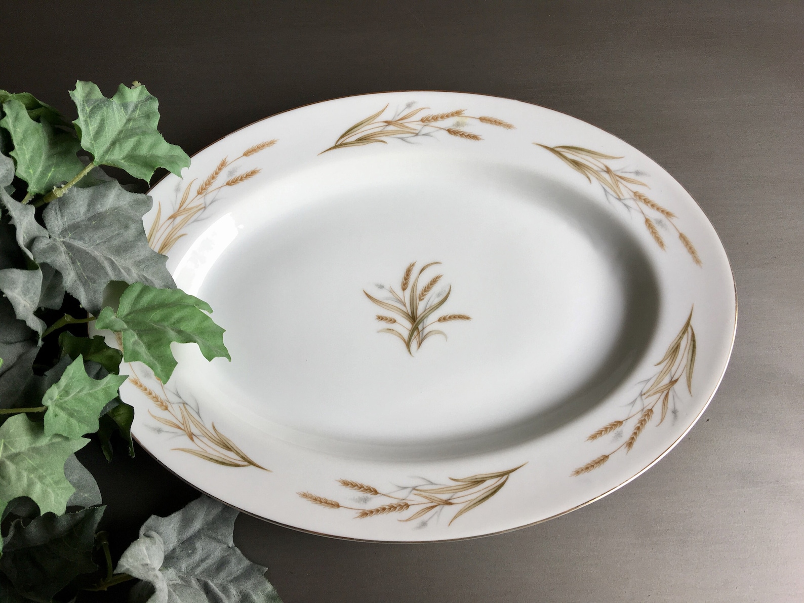Wheat Platter Vintage Wheat Pattern China Golden Wheat - Etsy