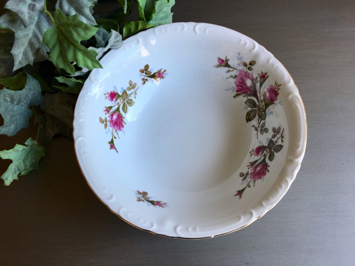 Moss Rose China Bowl Moss Rose Dishes Royal Rose Fine China - Etsy