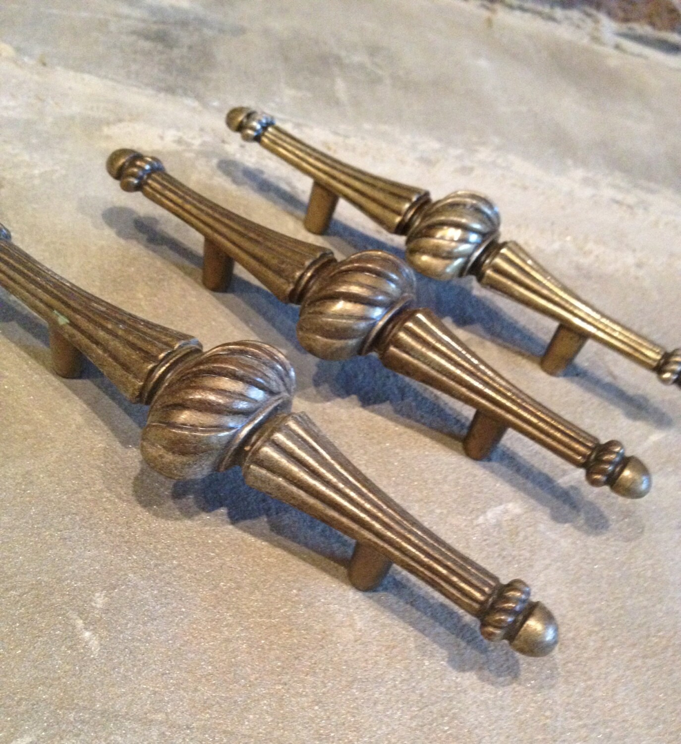 Antique Brass Drawer Pull, Antique Brass Cabinet Pulls, Decorative ...