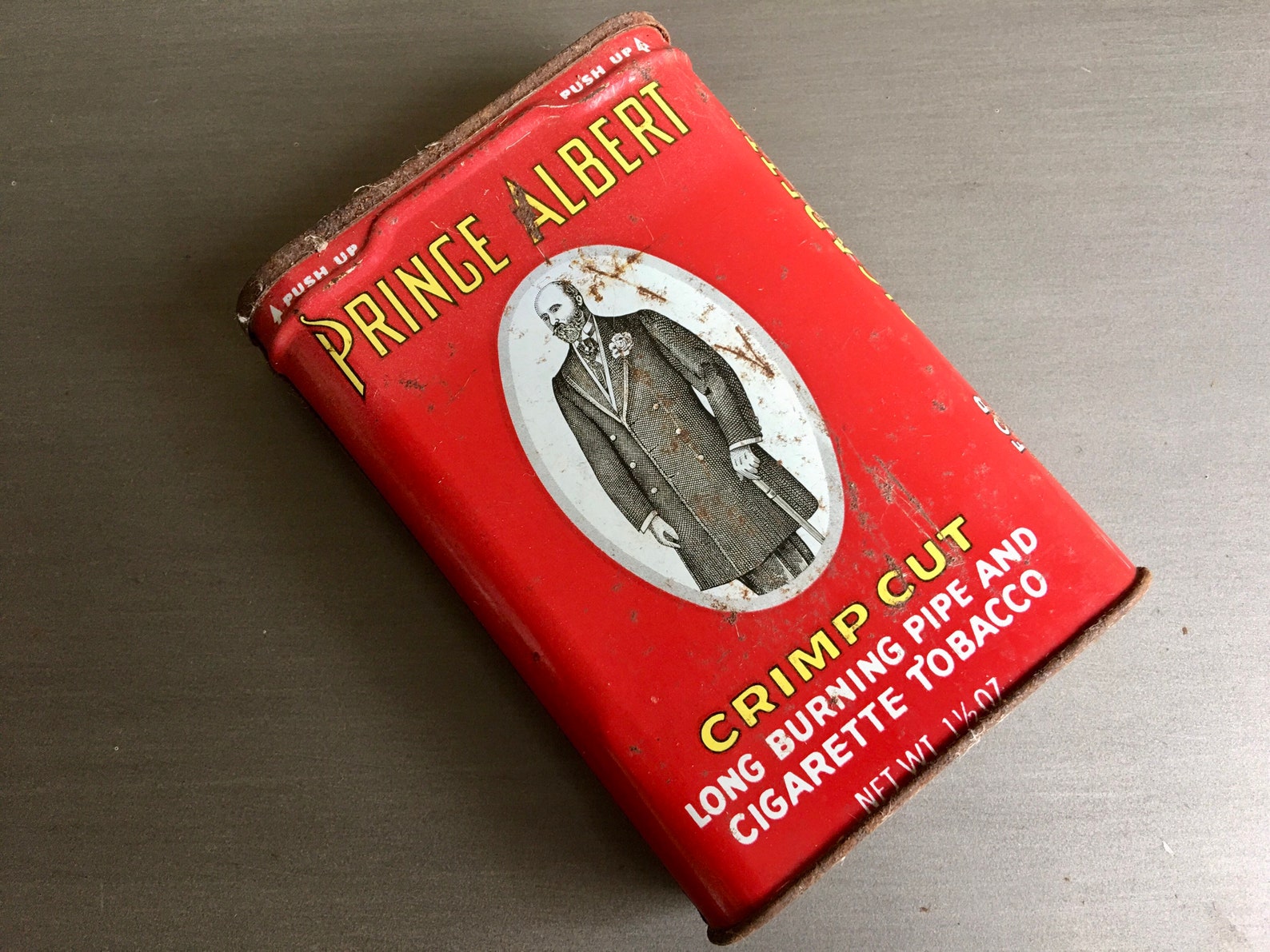 Vintage Prince Albert Crimp Cut Tobacco Tin, Vintage Tobacco Tin - Etsy