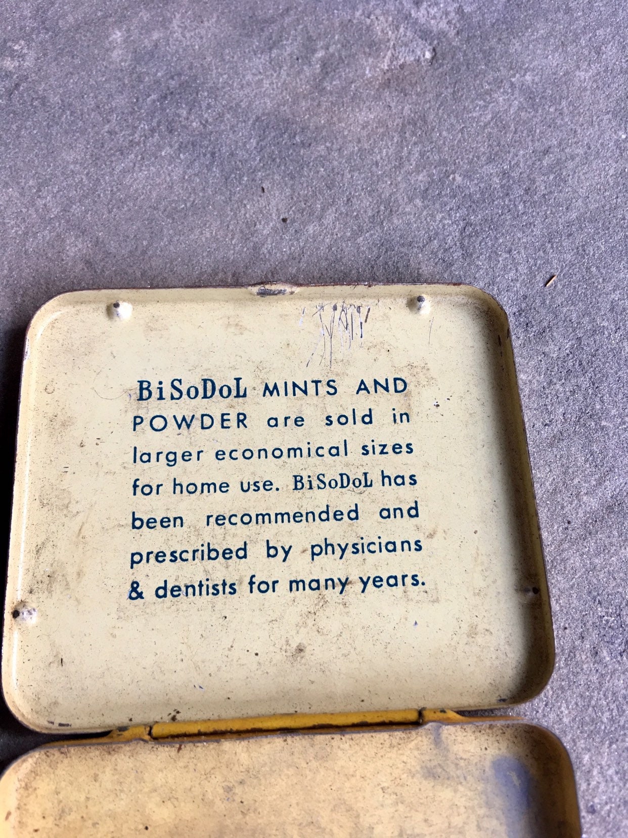 Vintage Antacids Tin BiSoDol Mints Tablets Tin Vintage | Etsy