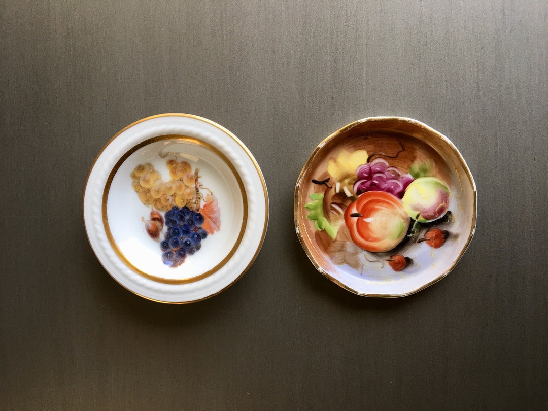 Vintage Butter Pats, Butter Pat Dishes, Lefton Heritage Fruit Pattern ...