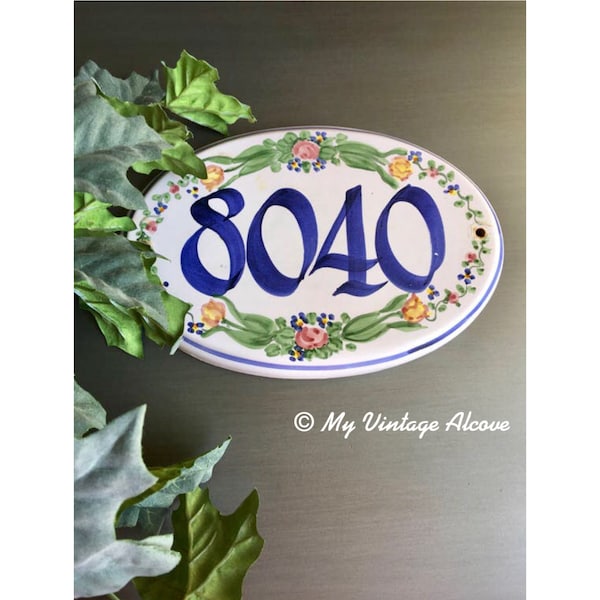 House Number Plaque Vintage - Etsy