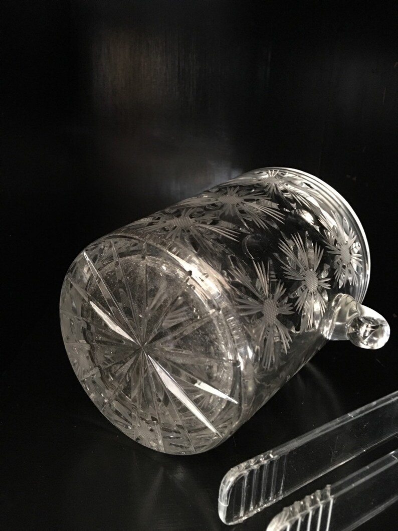 Vintage Cut Glass Ice Bucket Small Crystal Ice Bucket Small - Etsy